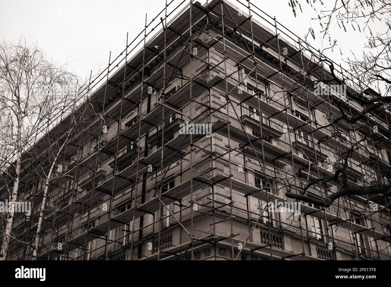 An old building under reconstruction Stock Photo - Alamy