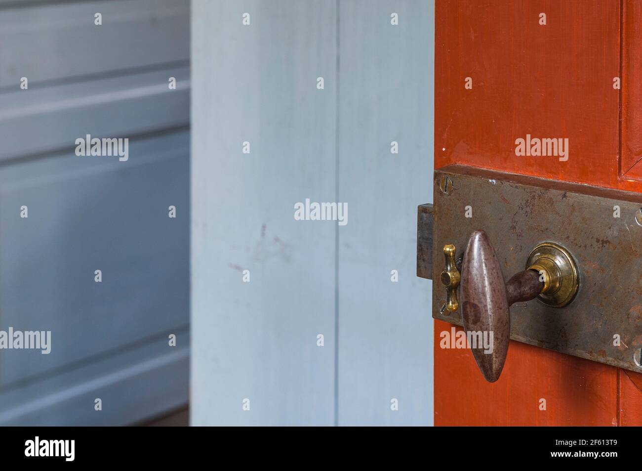 Old metal lock on door Stock Photo - Alamy