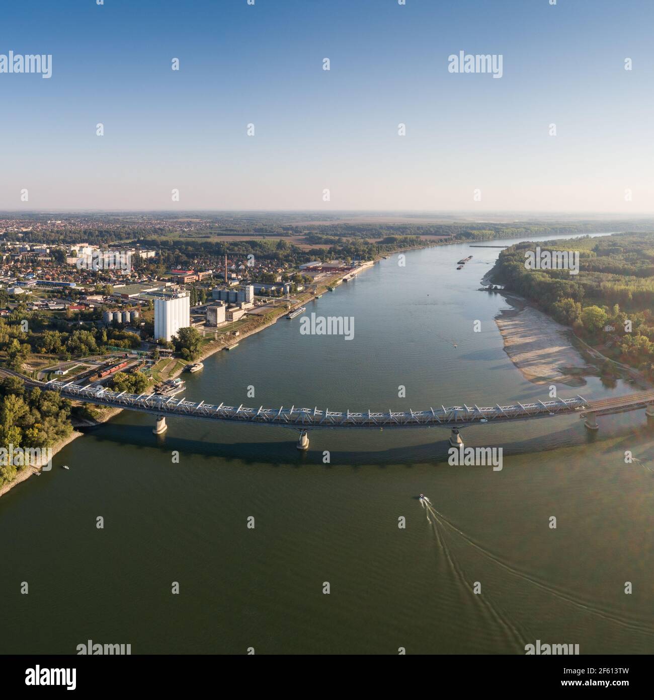 Baja Bridge in Hungary across river Danube Stock Photo - Alamy