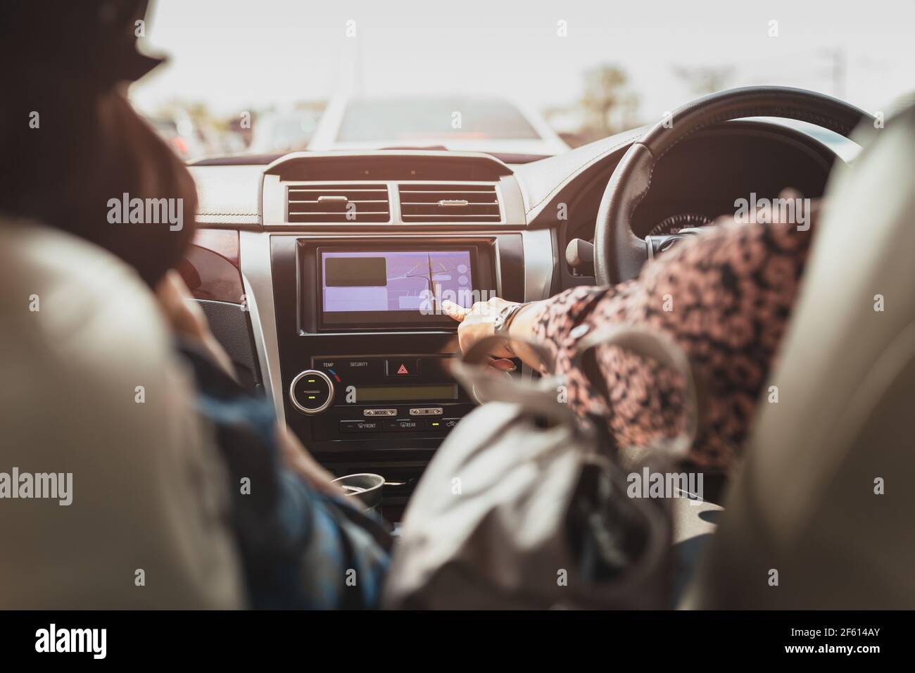 Road map on automobile dashboard hi-res stock photography and images ...