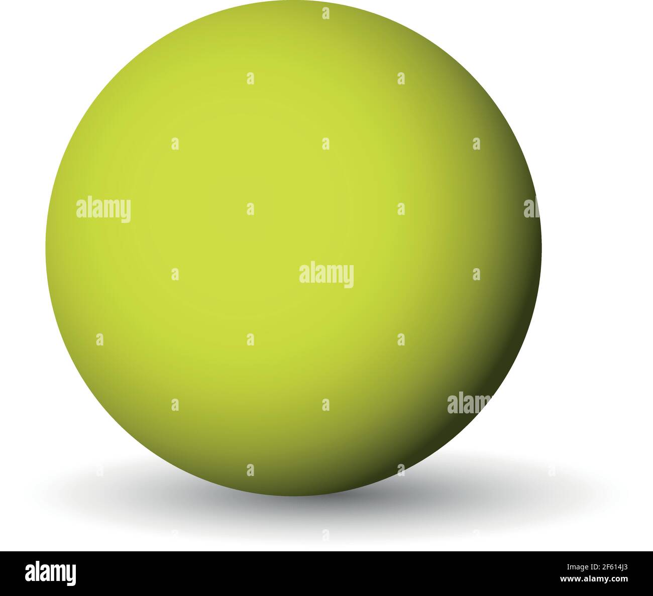 Green sphere, ball or orb. 3D vector object with dropped shadow on ...