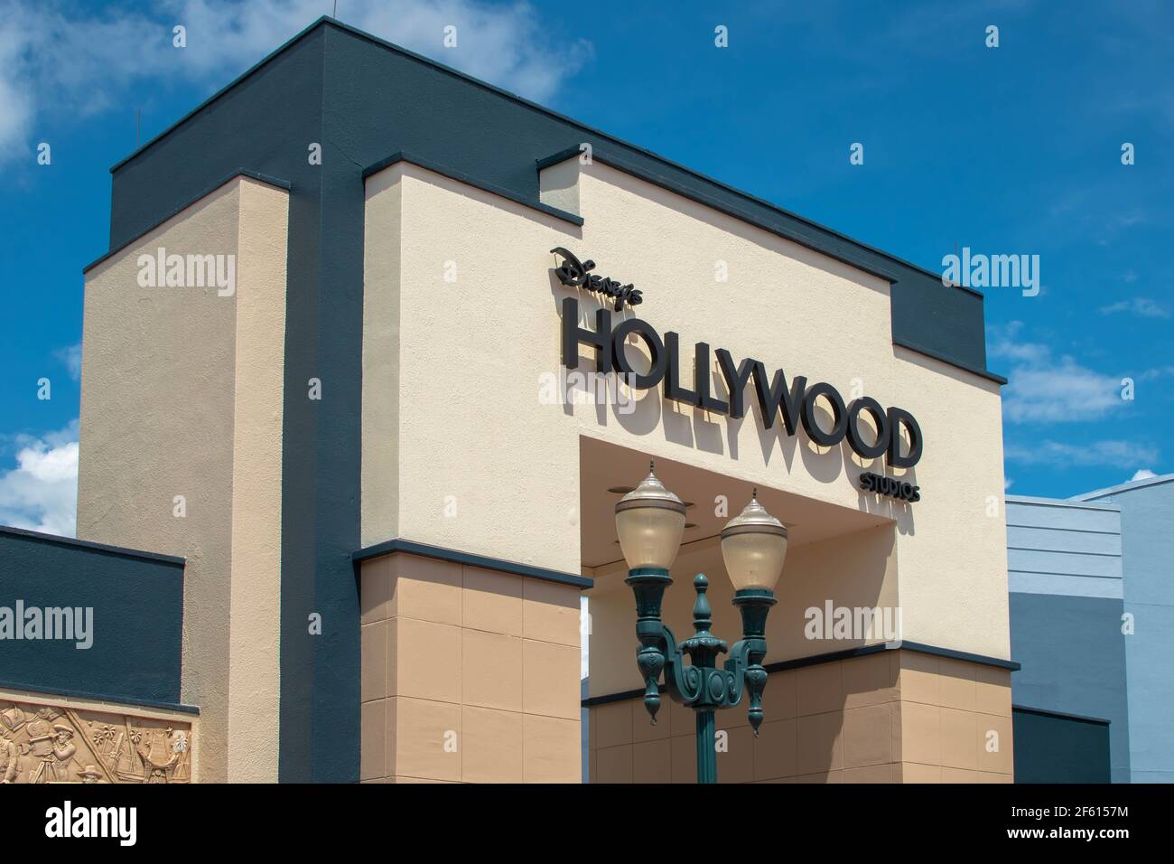 Orlando, Florida. August 12, 2020. Disney Hollywood Studios arch at ...