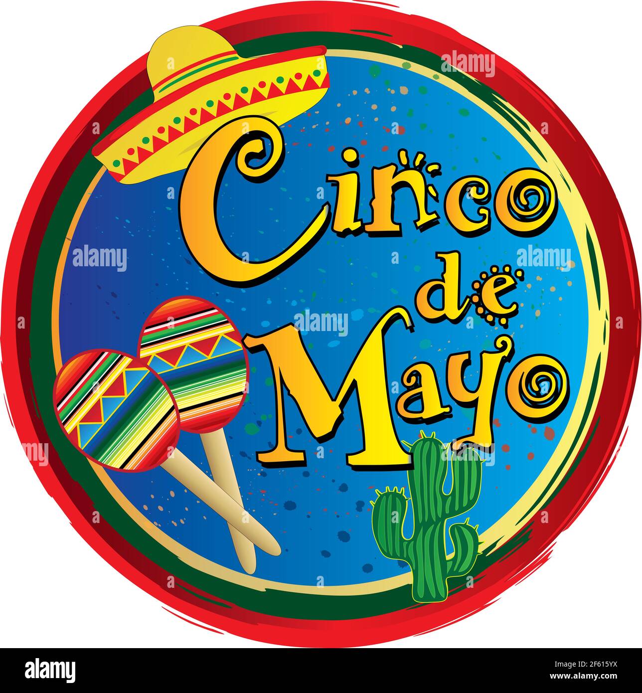 Cinco de Mayo Circular Logo Stock Photo - Alamy