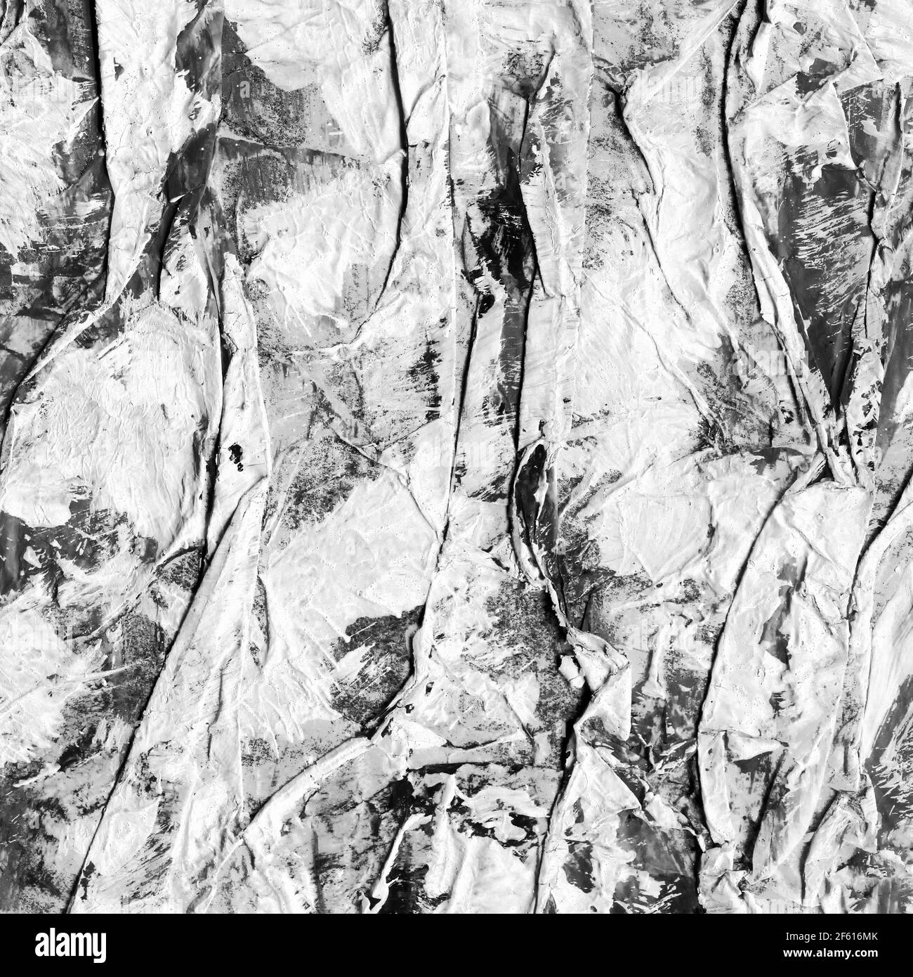 Contemporary abstract art illustration. Wrinkled paper texture paint ...
