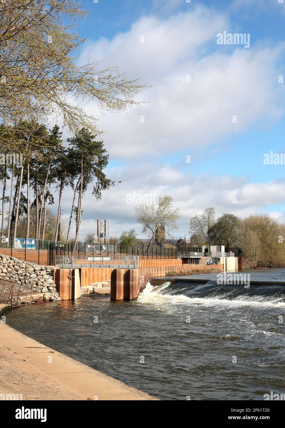 The Fish pass at Diglis weir on the river Severn near Worcester, UK ...