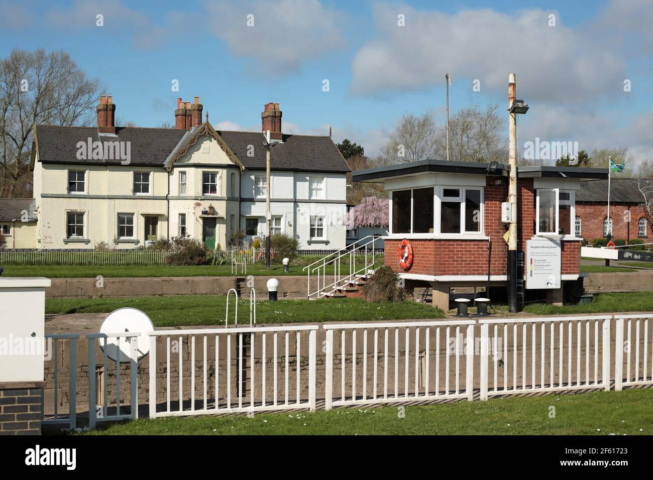 Lock keepers office at Diglis locks, Worcester, Worcestershire, England ...