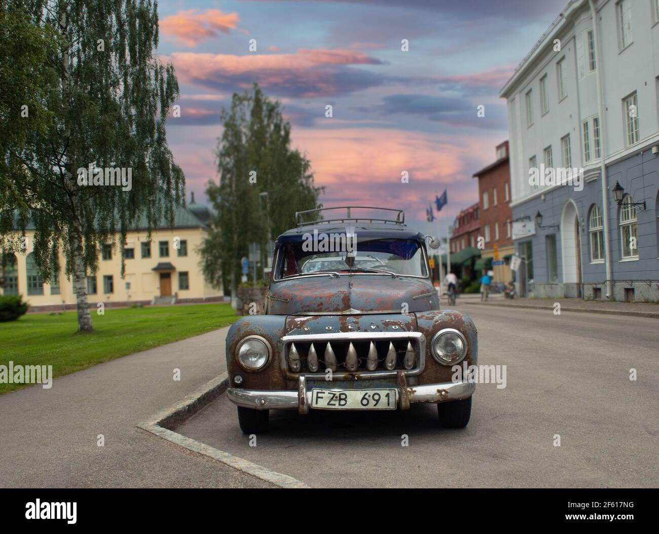 Mora , SWEDEN - July 24, 2012: Volvo 444 oldtimer car, classic vintage ...