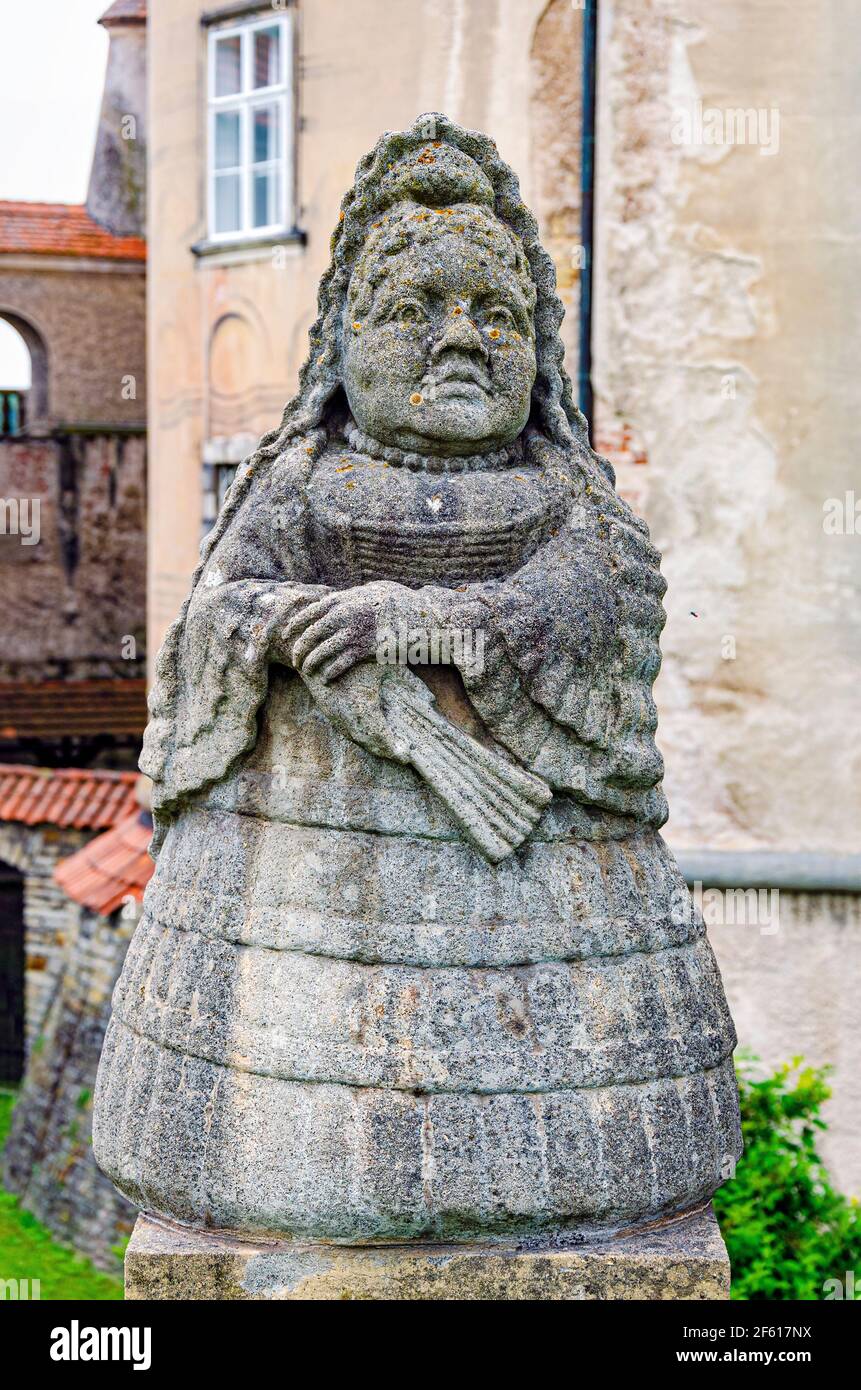 Statue of a female dwarf (carved by workshop of baroque sculptor ...