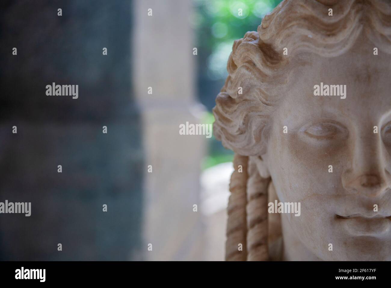 The face of Athena from a bust in the Naples Archaeological Museum ...