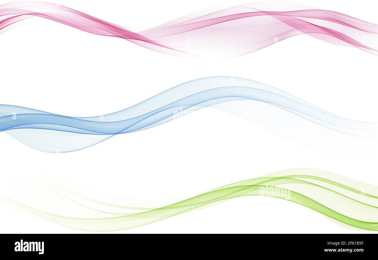 Set of abstract vector waves .Blue,red and green wave Stock Vector ...