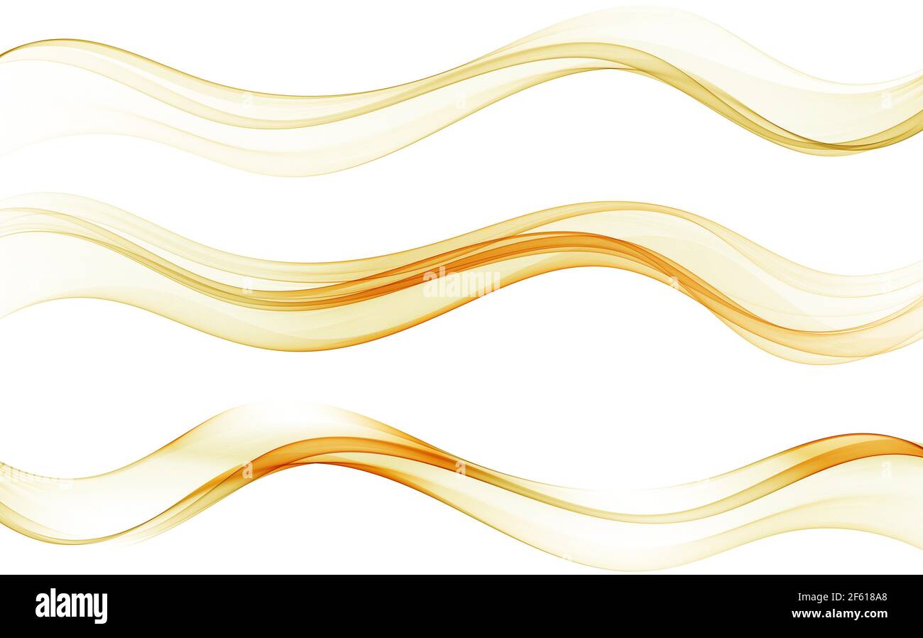 Set of abstract gold wave design elements Stock Vector Image & Art - Alamy