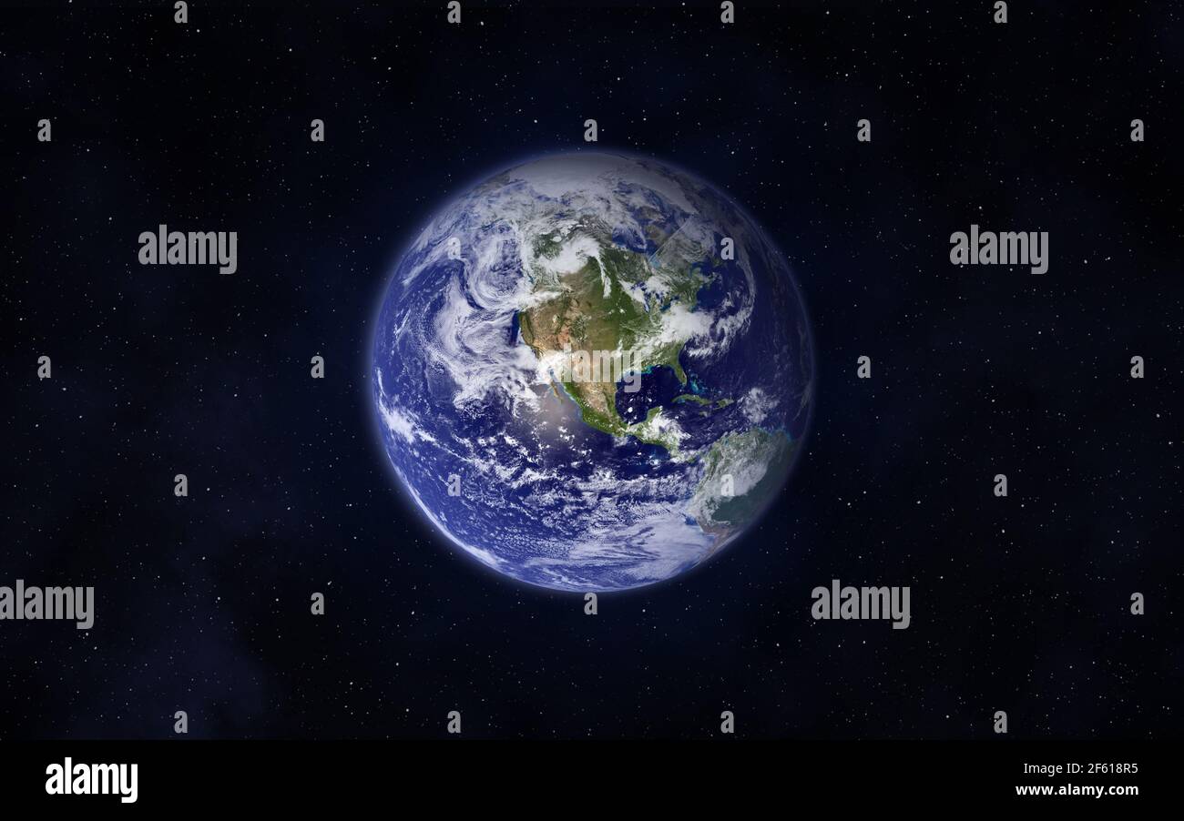 Planet Earth. Western hemisphere. This image elements furnished by NASA ...