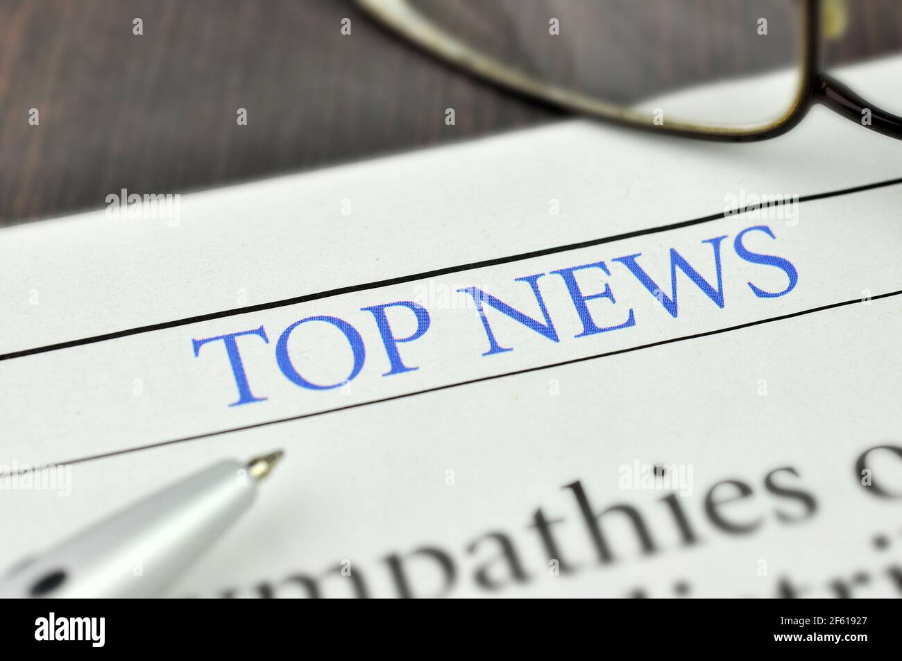 Newspaper photo with caption hi-res stock photography and images - Alamy