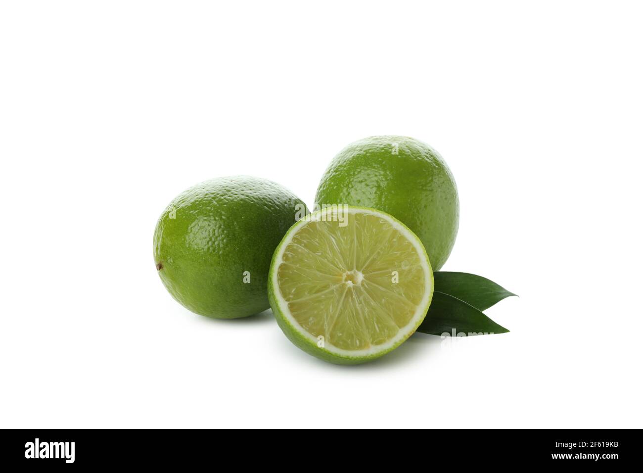 Fresh ripe lime isolated on white background Stock Photo - Alamy
