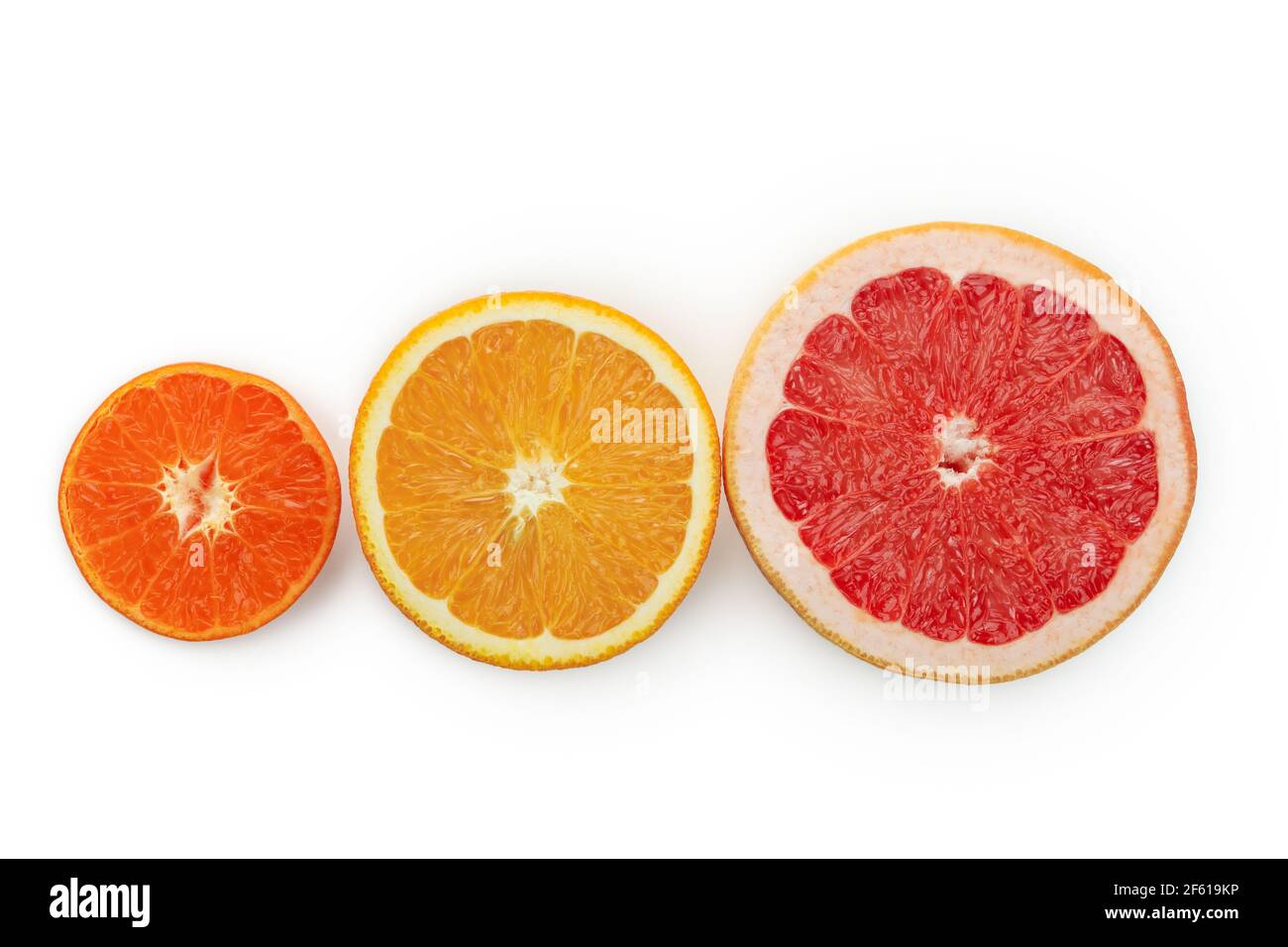 Fresh ripe grapefruits isolated on white background Stock Photo - Alamy