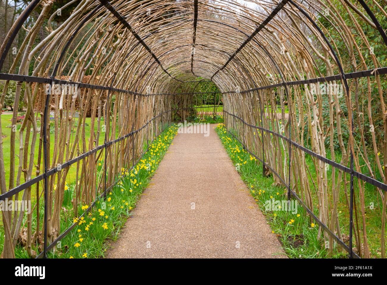 Nut walk garden feature, Westbourne House, Birmingham Stock Photo - Alamy