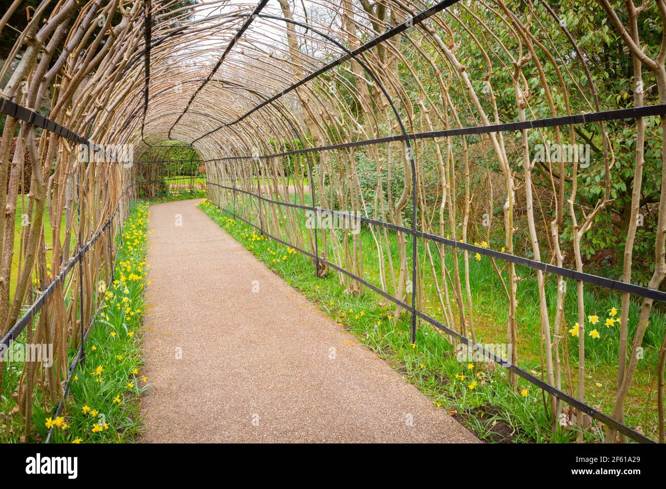 Nut walk garden feature, Westbourne House, Birmingham Stock Photo - Alamy