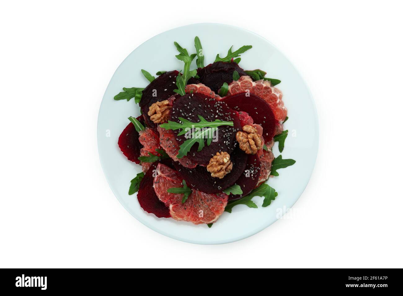 Plate beet salad on Cut Out Stock Images & Pictures - Alamy