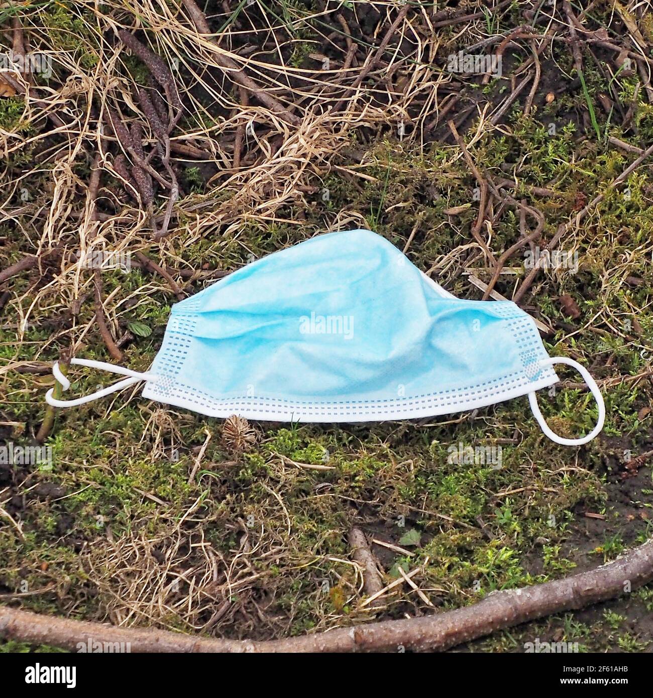 Discarded PPE face mask Stock Photo - Alamy