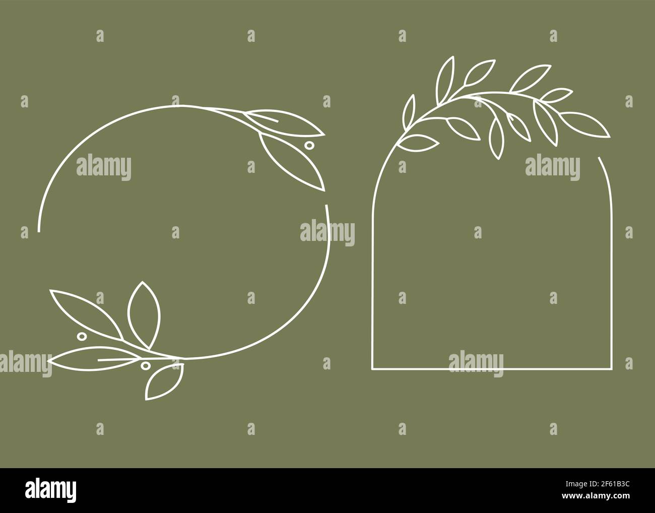 vector logo elements, geometric floral frames,eps Stock Vector Image ...