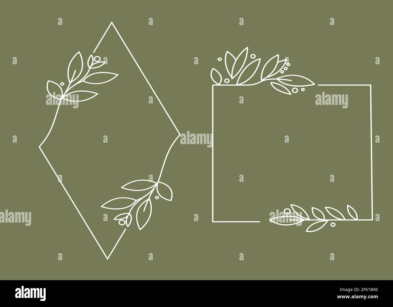 vector logo elements, geometric floral frames,eps Stock Vector Image ...