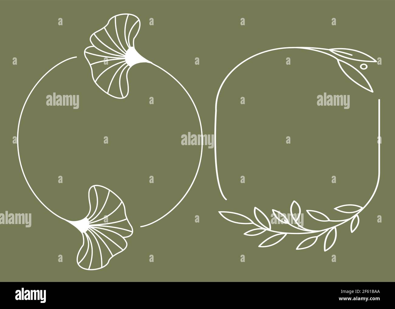vector logo elements, geometric floral frames,eps Stock Vector Image ...
