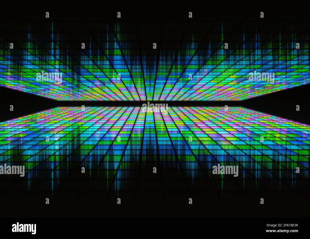 neon waveform pattern on black background Stock Photo - Alamy
