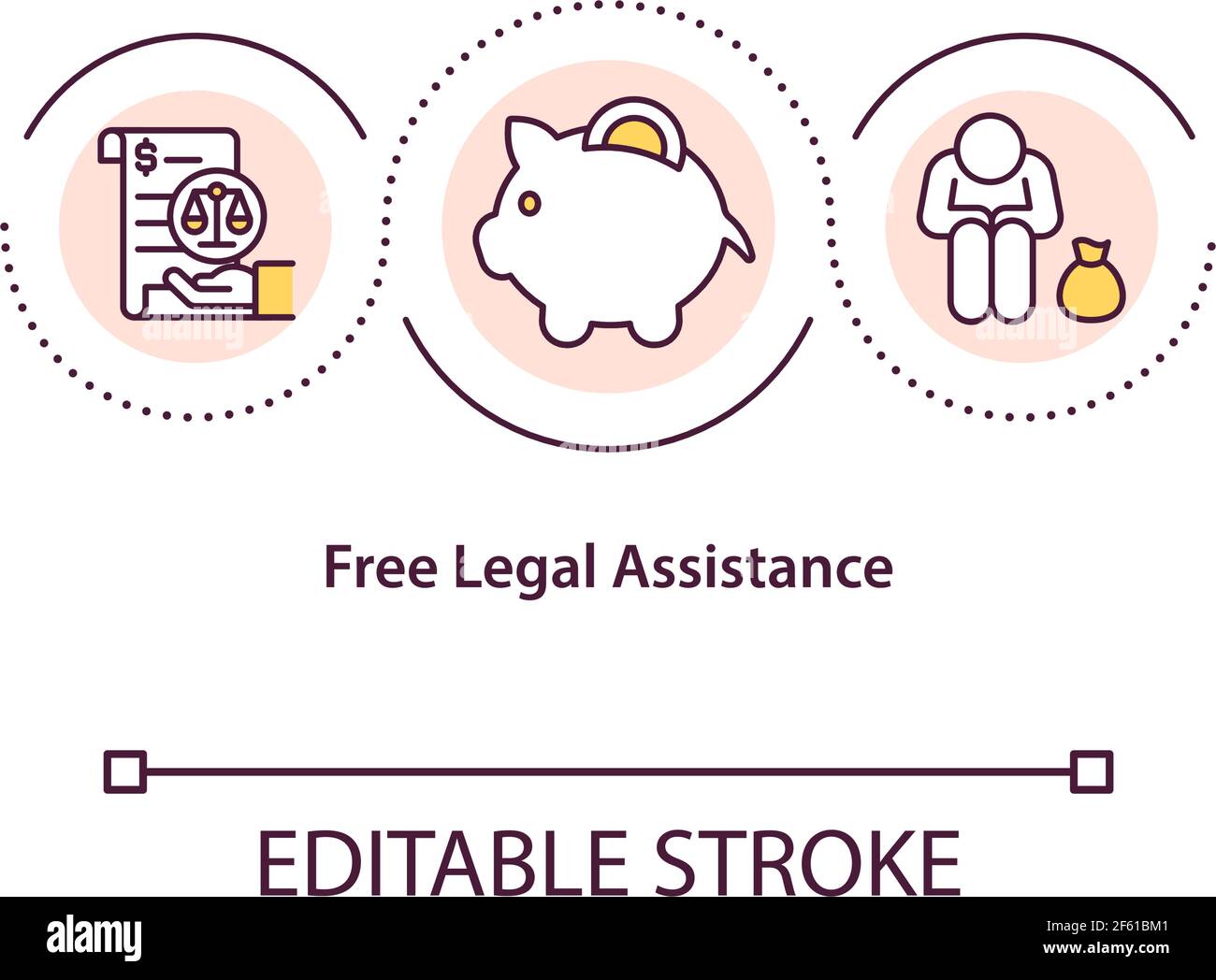 Free legal assistance concept icon Stock Vector Image & Art - Alamy