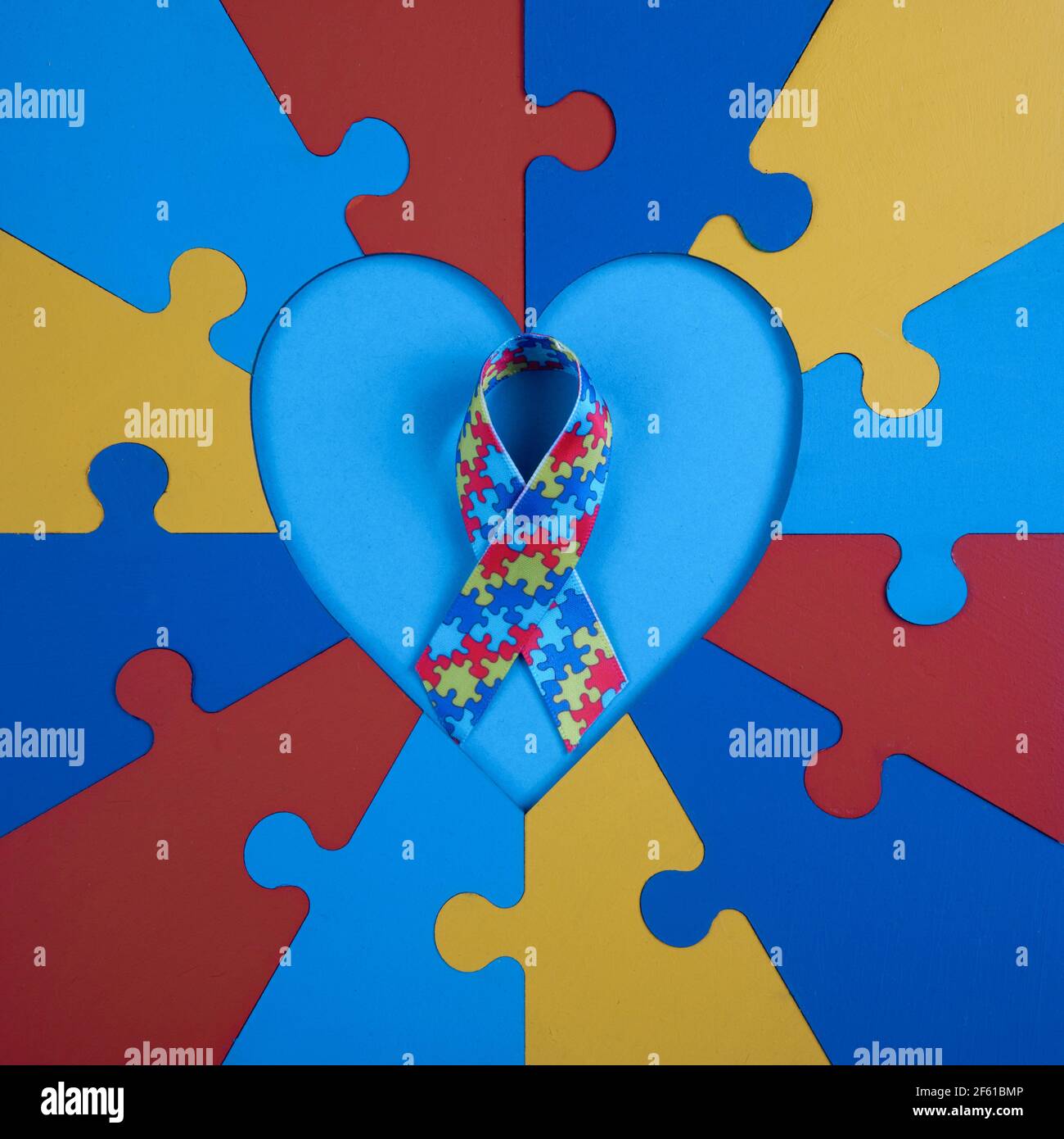 Autism awarennes background. Puzzle pattern background with awareness ...