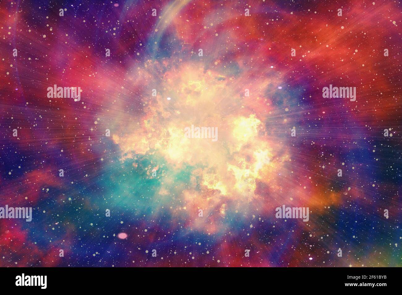 bright explosion flash on a space backgrounds Stock Photo - Alamy