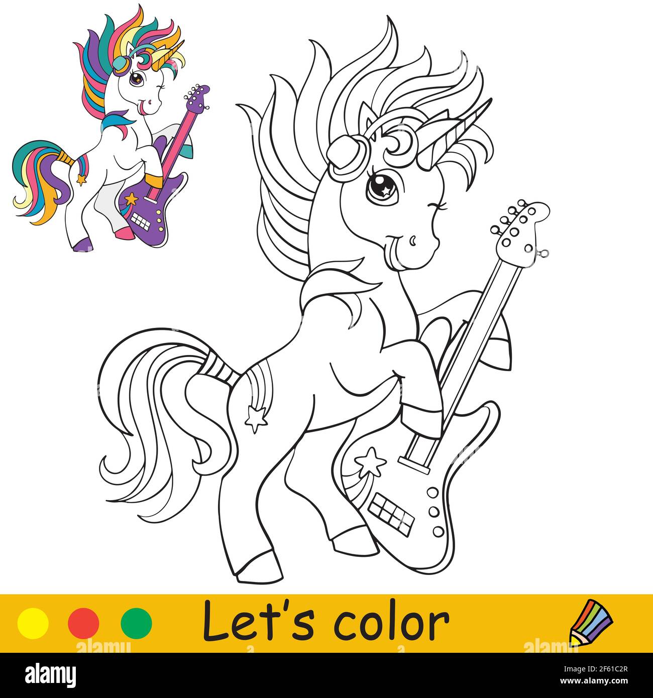 guitar coloring picture