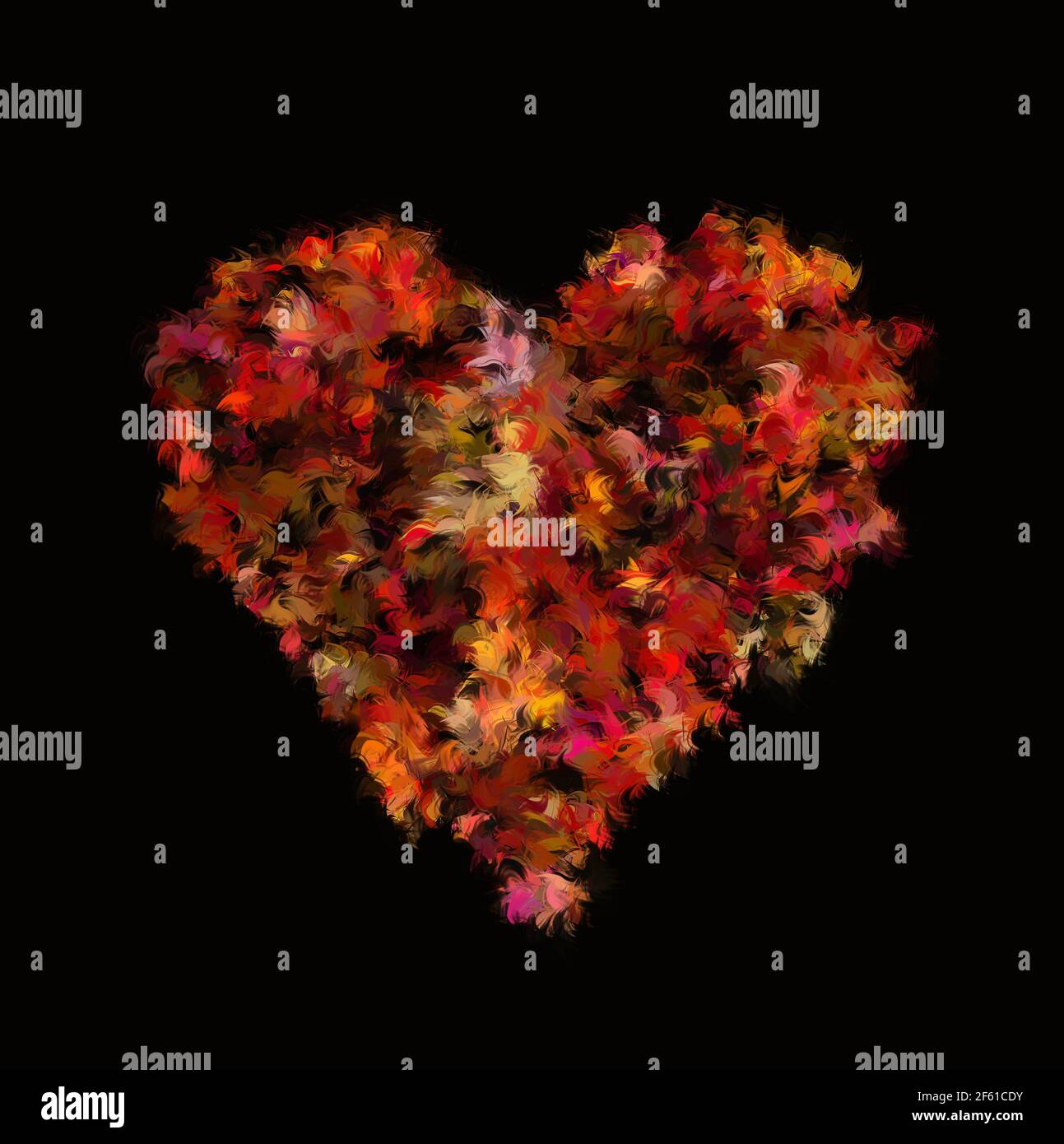 painted heart shape. love symbol Stock Photo - Alamy