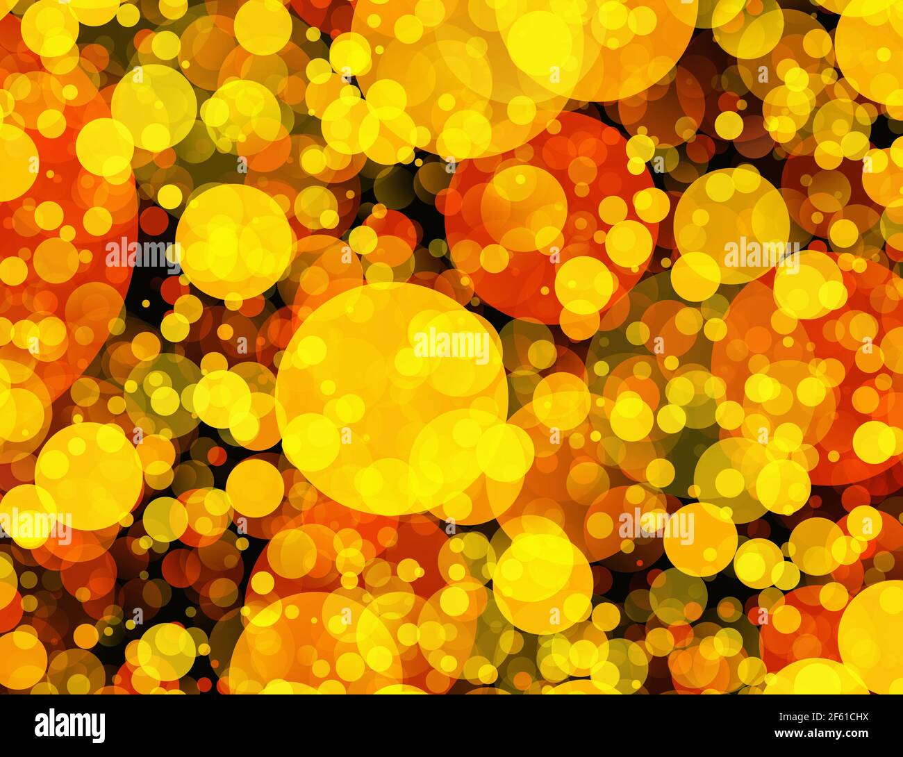 Warm Round Shapes in Chaotic Arrangement. Bokeh backgrounds Stock Photo ...