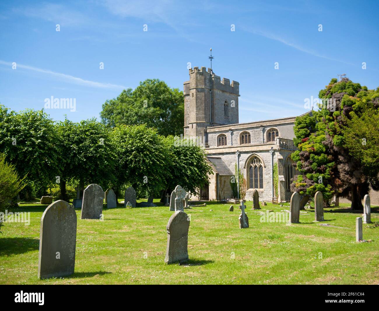 The Church of St Mary in the village of Meare near Glastonbury ...