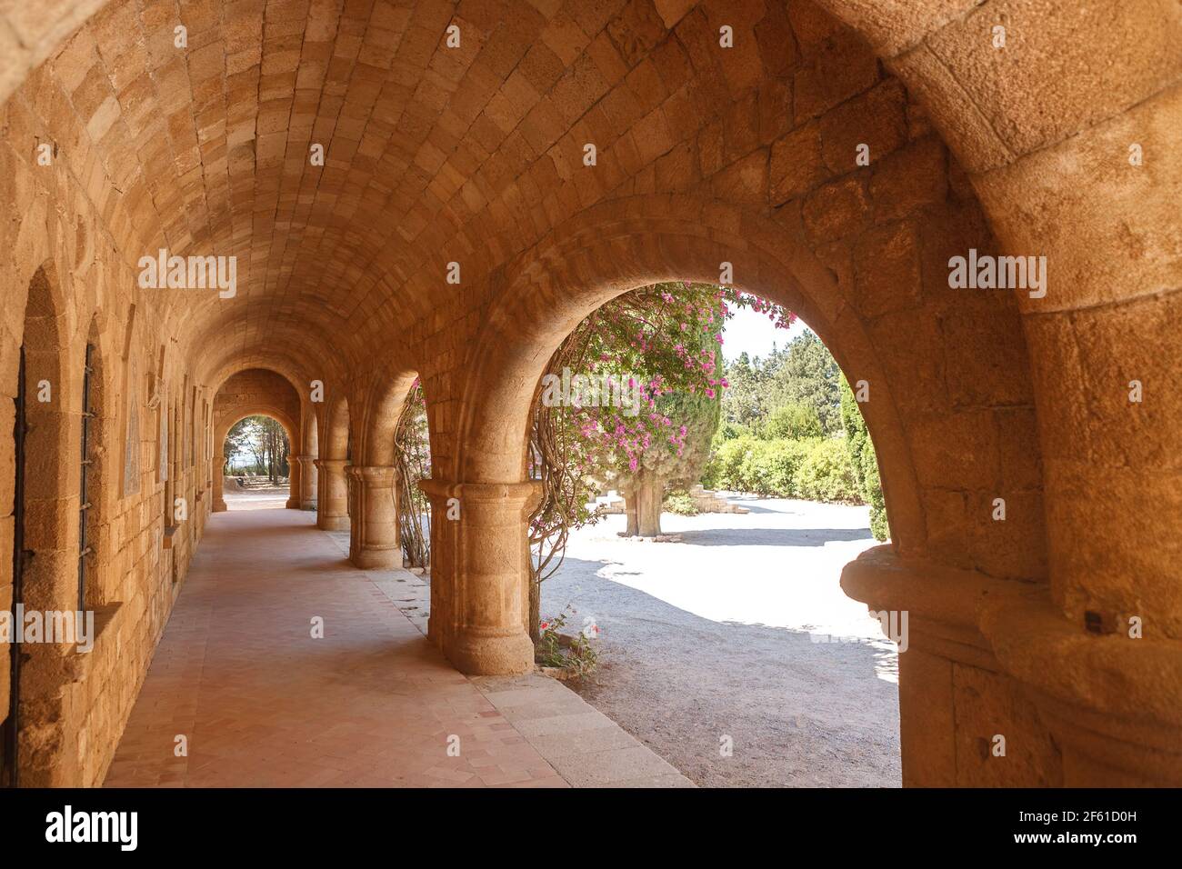 Old antique curved structure forming passage building. The oldest ...