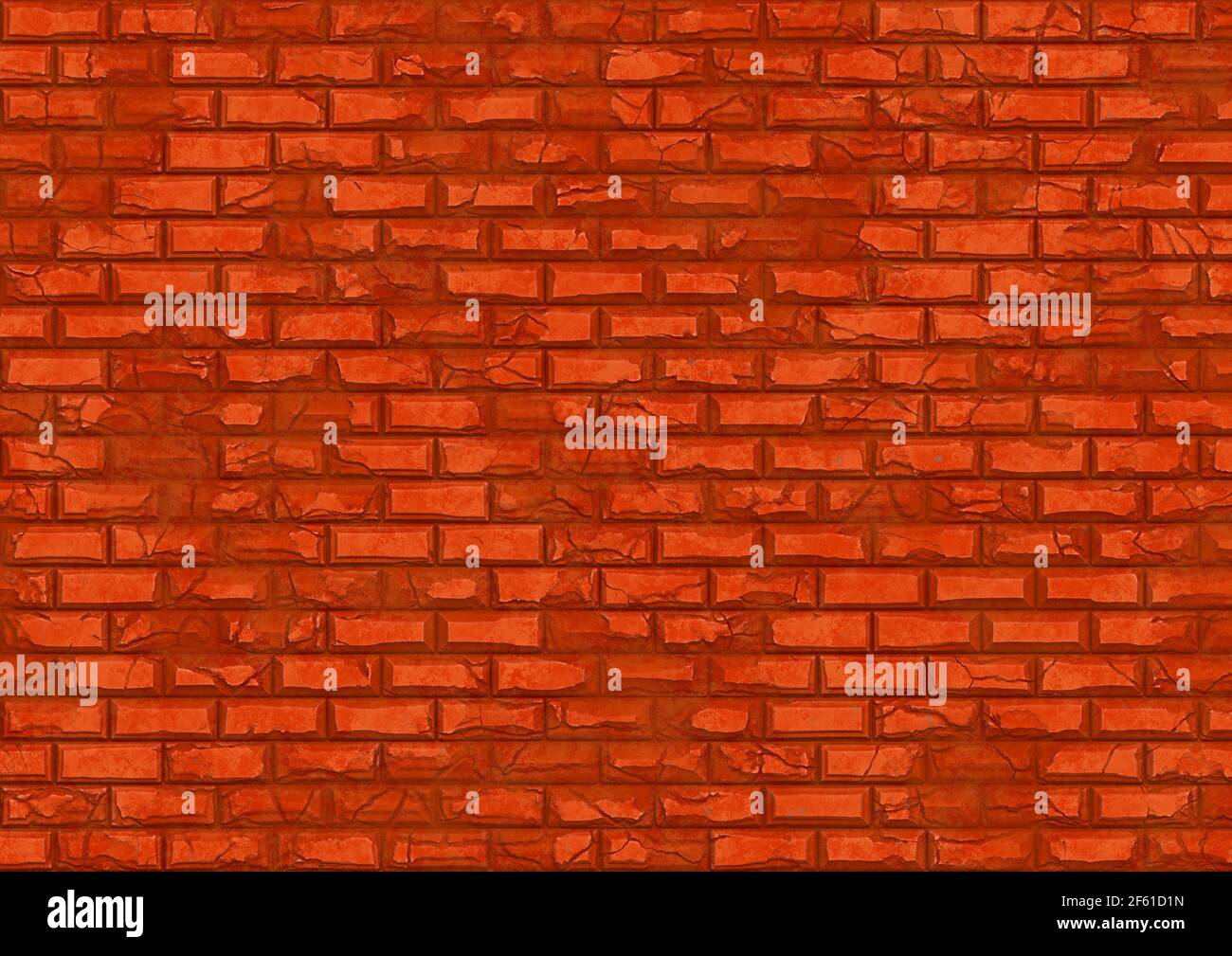 hi-res red cracked brick wall pattern Stock Photo - Alamy