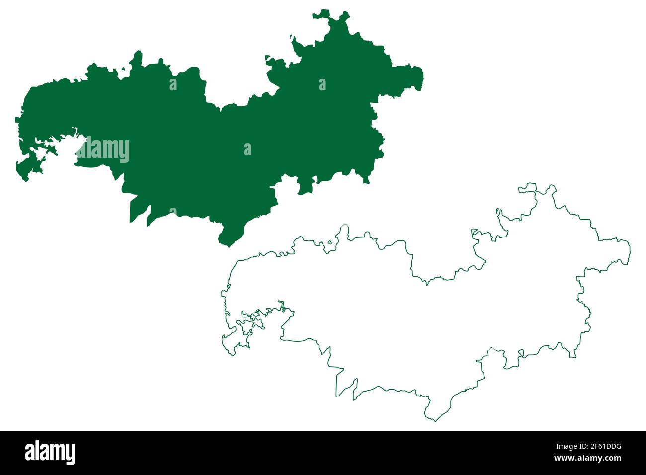 Patan district (Gujarat State, Republic of India) map vector illustration, scribble sketch Patan ...