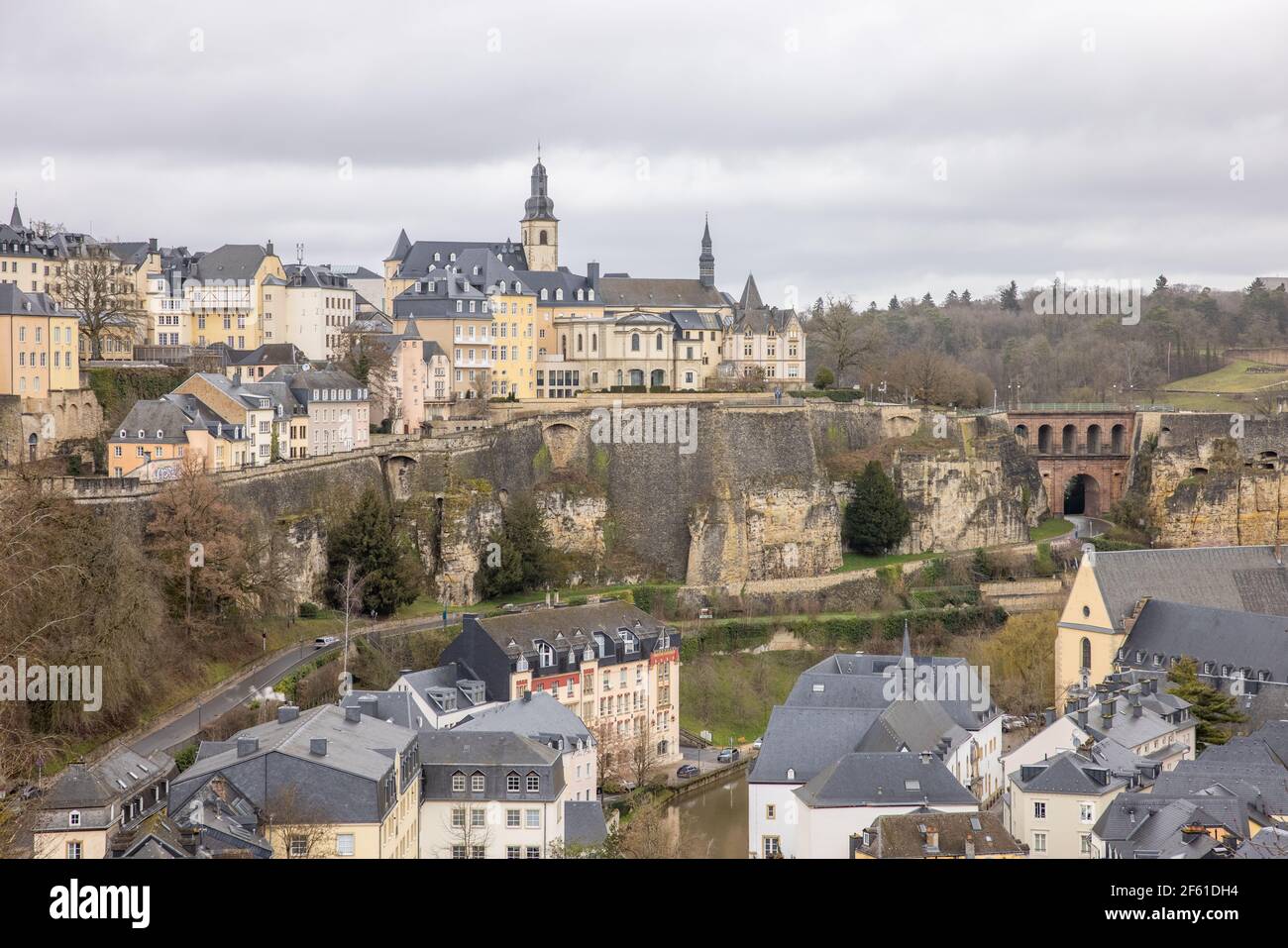Luxembourg City - view from path of the "Corniche Stock Photo - Alamy
