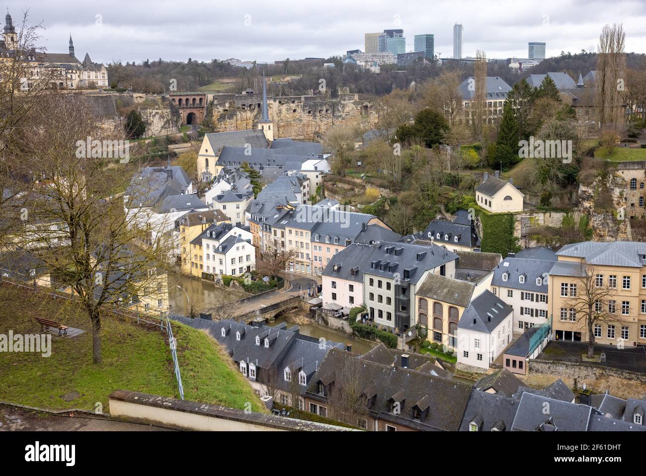 Luxembourg City - view from path of the "Corniche Stock Photo - Alamy