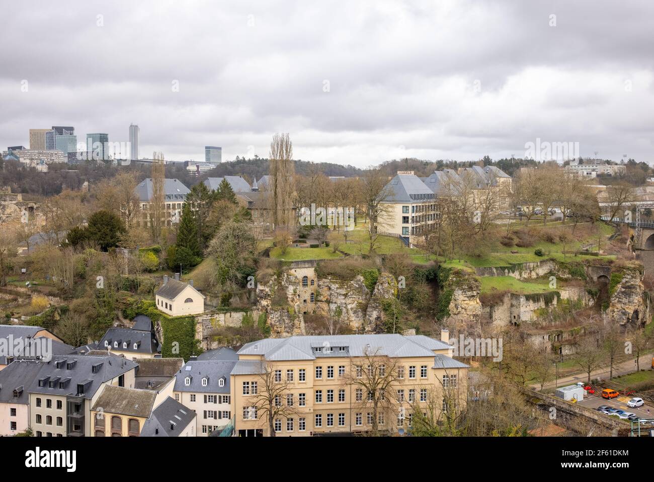 Luxembourg City - view from path of the "Corniche Stock Photo - Alamy