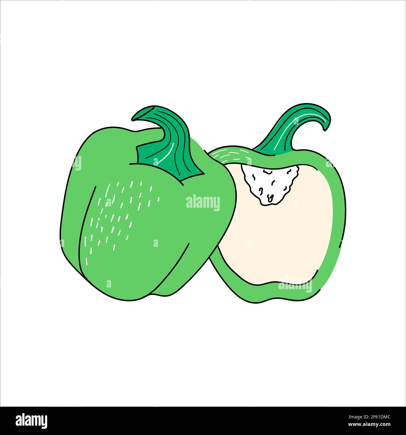 Raw green organic cut Stock Vector Images - Alamy