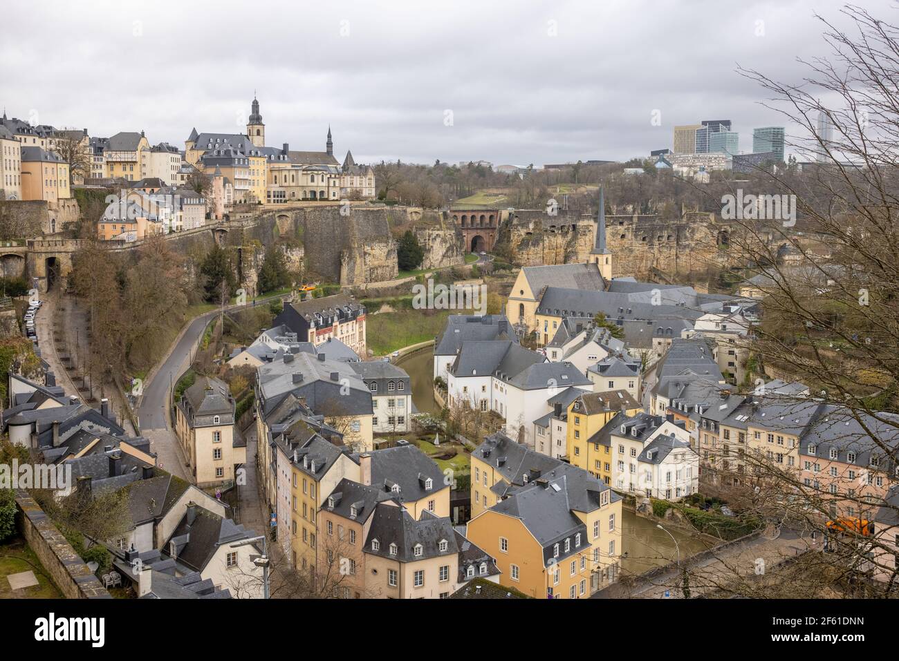 Luxembourg City - view from path of the "Corniche Stock Photo - Alamy