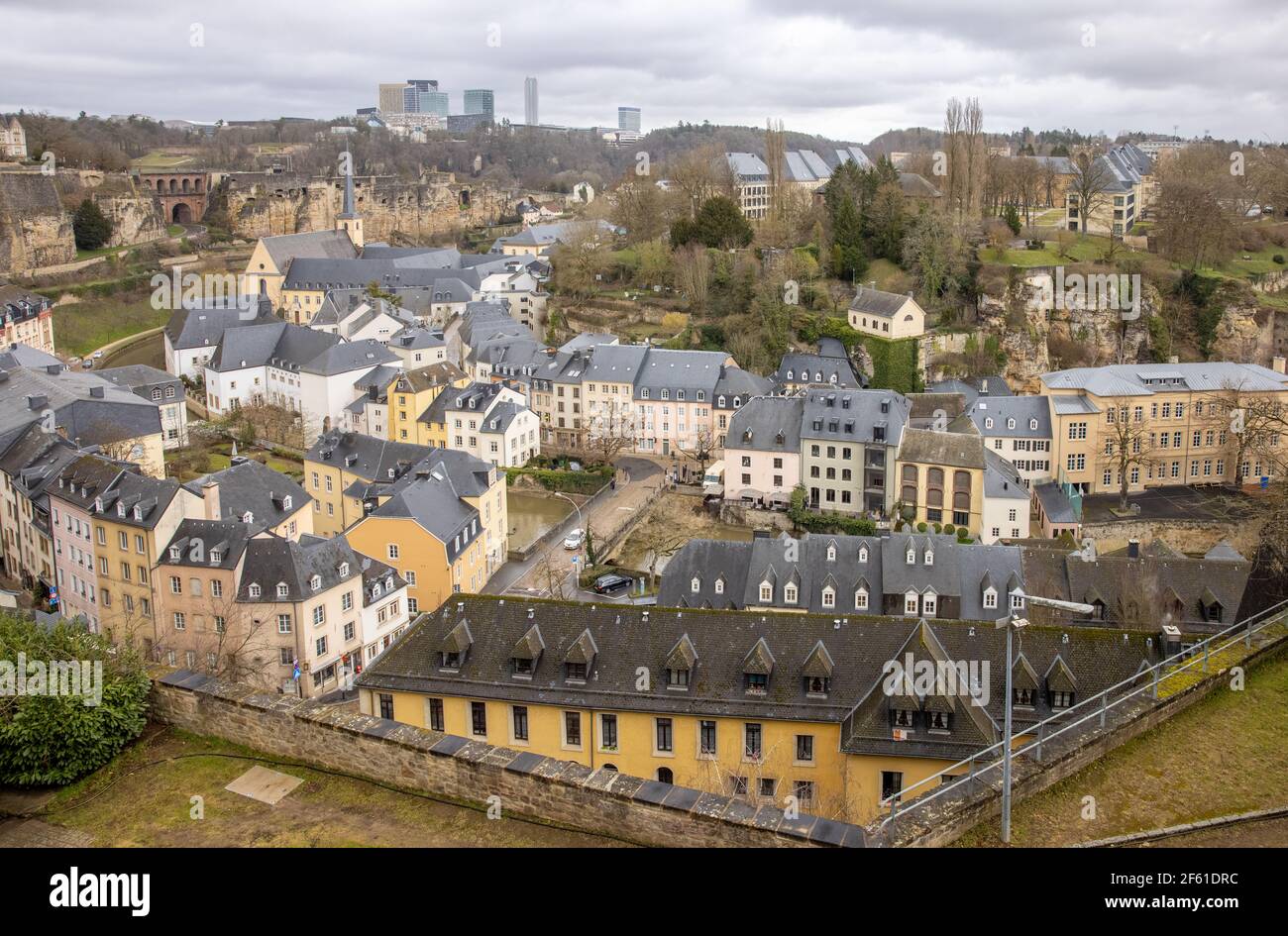 Luxembourg City - view from path of the "Corniche Stock Photo - Alamy
