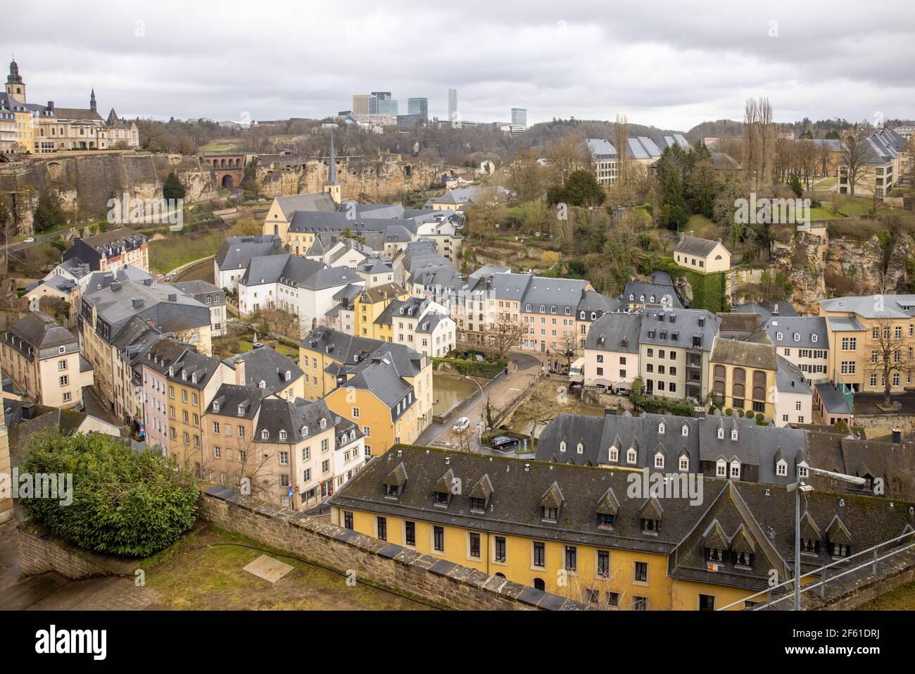 Luxembourg City - view from path of the "Corniche Stock Photo - Alamy