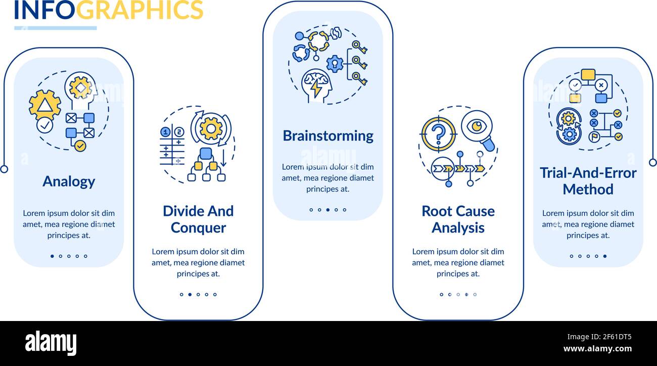 Problem solving tactics vector infographic template Stock Vector Image ...
