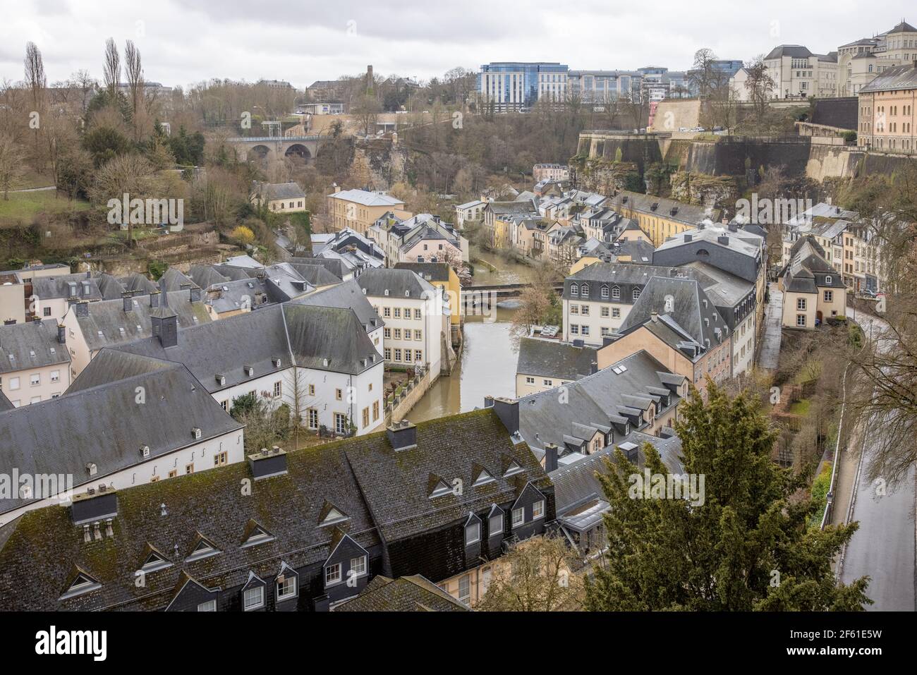 Luxembourg City - view from path of the "Corniche Stock Photo - Alamy