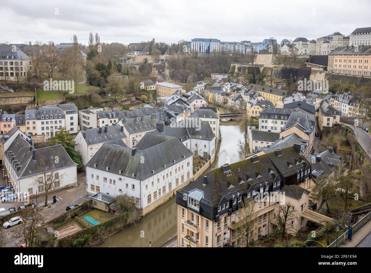 Luxembourg City - view from path of the "Corniche Stock Photo - Alamy