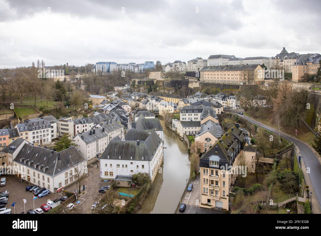 Luxembourg City - view from path of the "Corniche Stock Photo - Alamy
