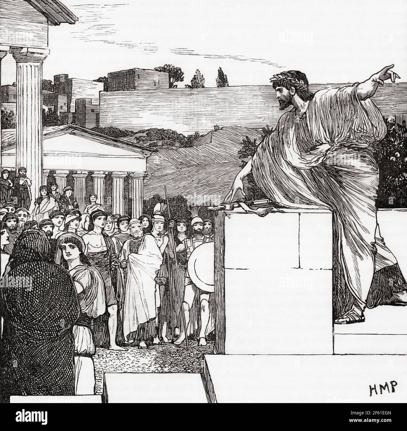 Greek orator illustration hi-res stock photography and images - Alamy