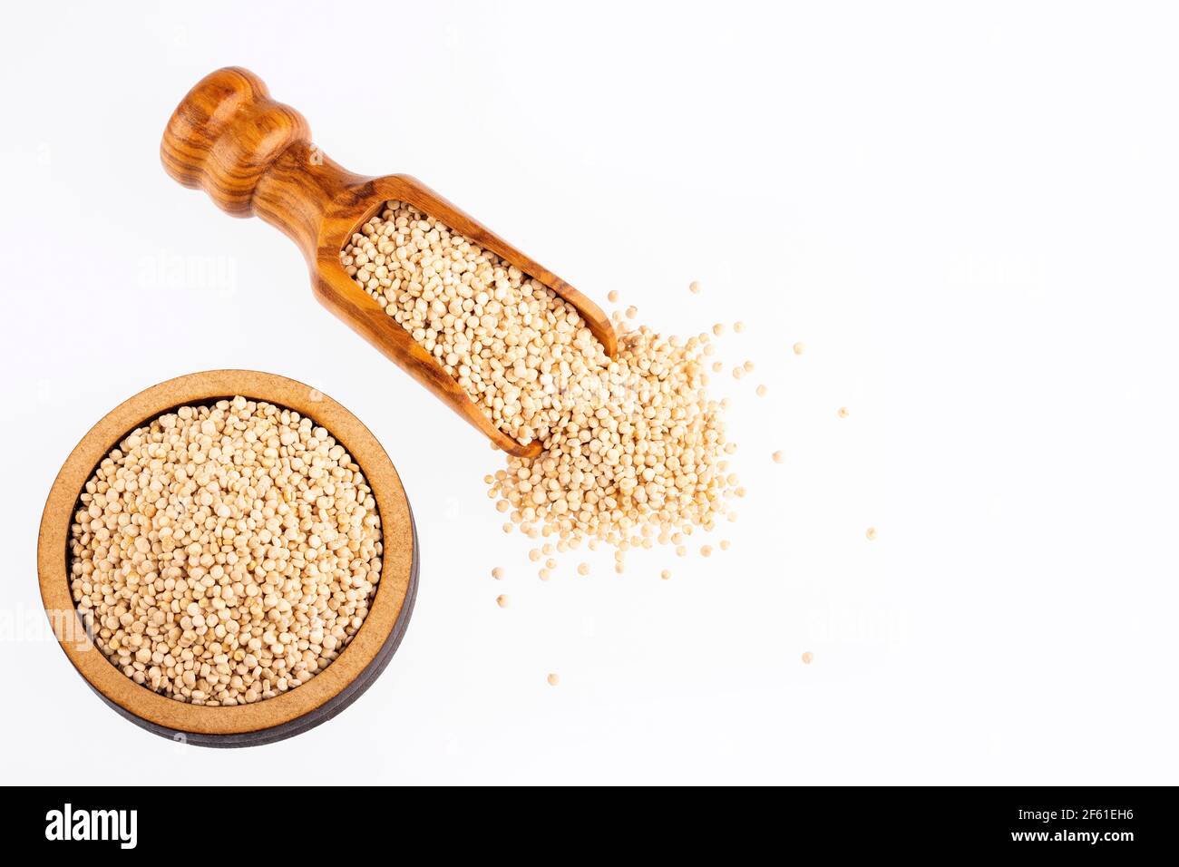 White Quinoa Seeds - Chenopodium quinoa. White background Stock Photo ...